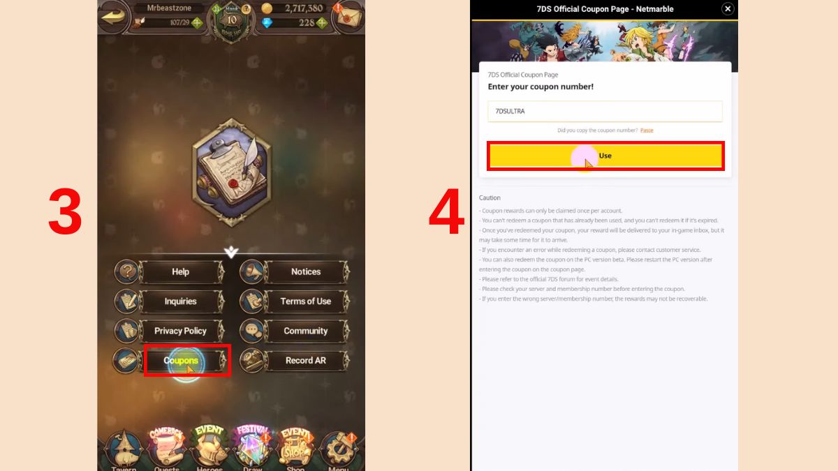 Code the Seven Deadly Sins mới nhất tháng 11/2025